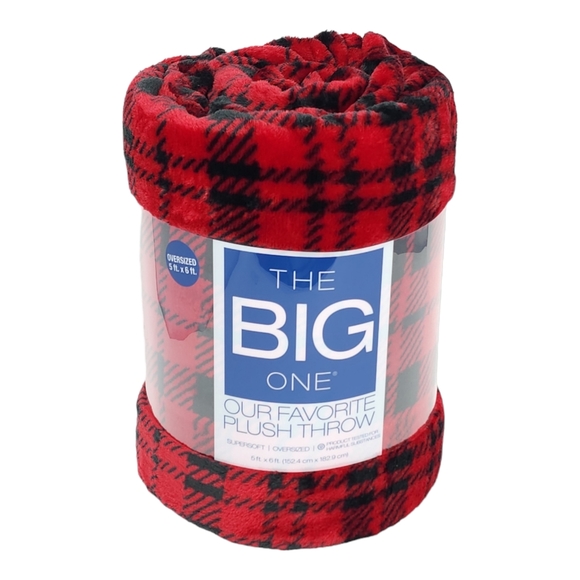 The Big One | Bedding | The Big One Oversized Plush Throw Blanket Red ...